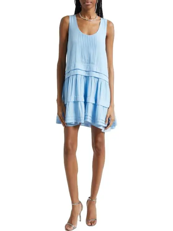 Ramy Brook Paola Pleated Minidress - Bazaar Blue