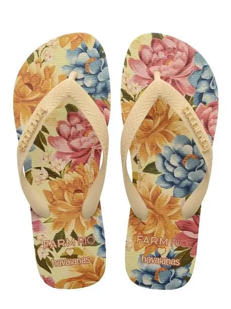 Havaianas X Farm Rio Rebecca Flip Flop - Buttercream
