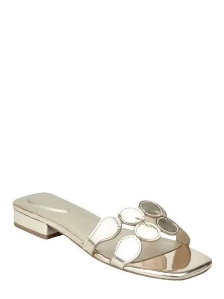 Bandolino Mayla Square Toe Slide Sandal - Gold