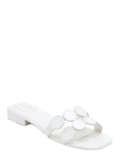 Bandolino Mayla Square Toe Slide Sandal - White