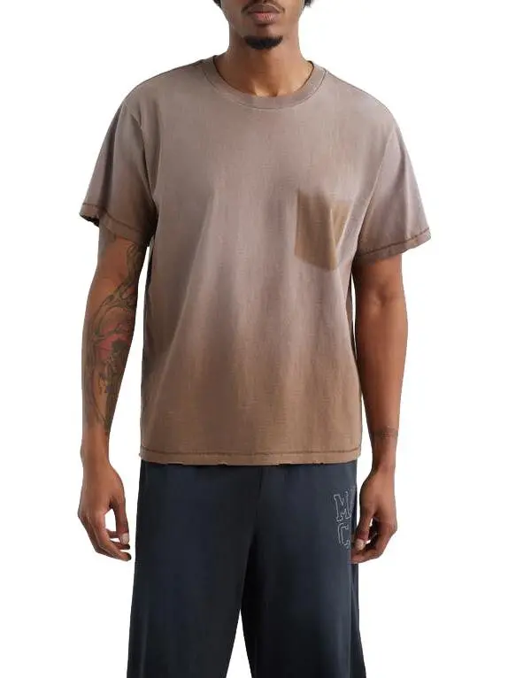 ELWOOD Core Distressed Tee - Vintage Brown