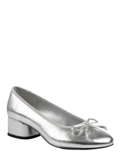CANDIE'S Savage Round-toe Pump - Silver Faux