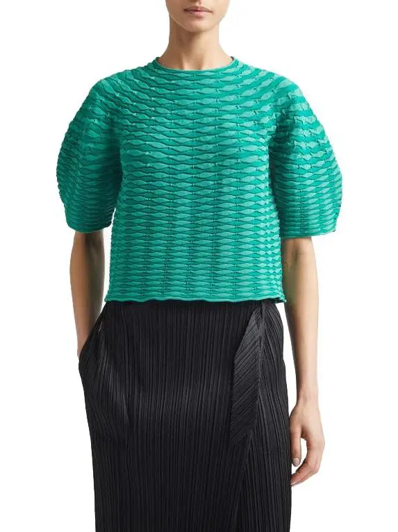 Issey Miyake Knit Top - Grass Green