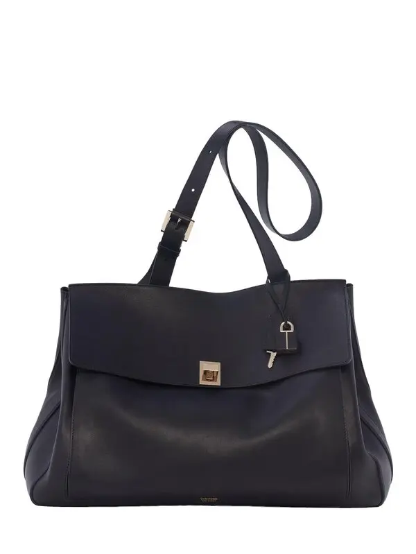 TOM FORD Large Besace Leather Messenger Bag - Black