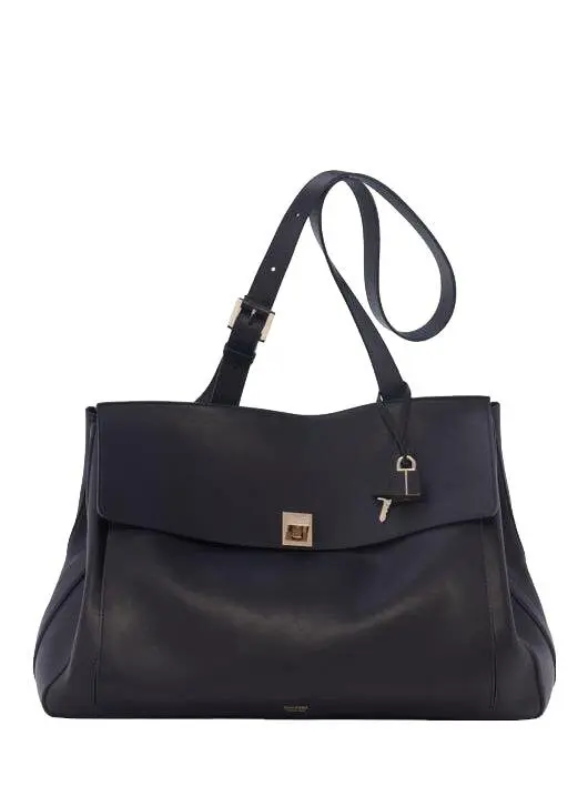 TOM FORD Large Besace Leather Messenger Bag - Black