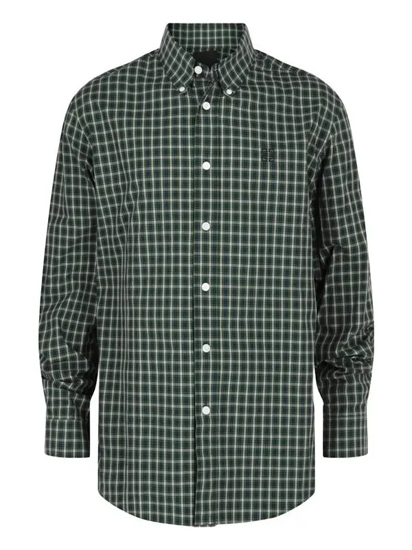Givenchy 4g Motifembroidered Checked Shirt - Multicolor