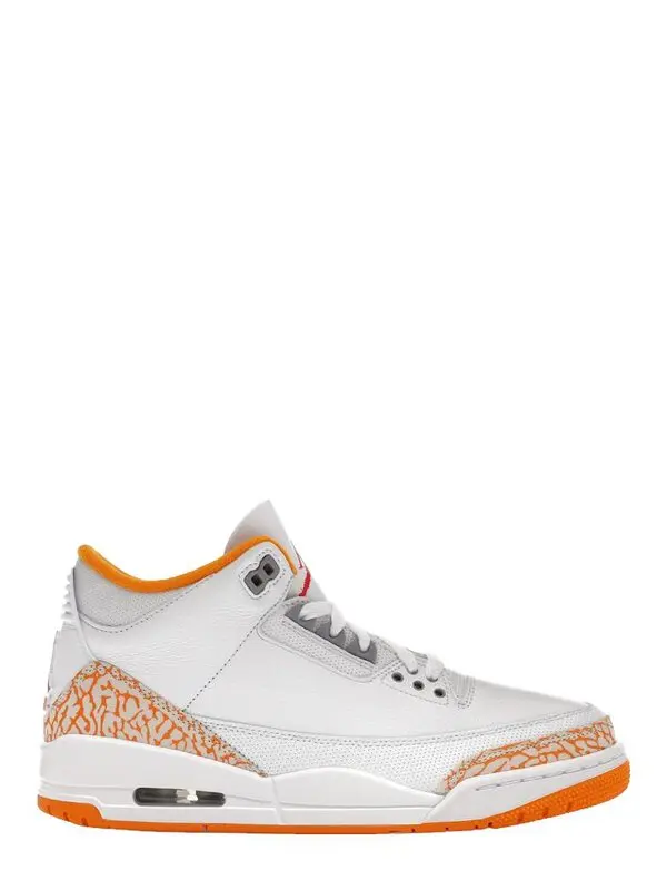 JORDAN 3 Retro Orange Citrus Sneakers - White/cement Grey/fire Red