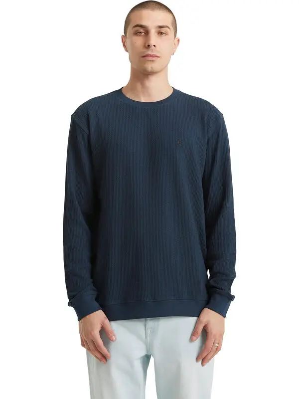 Volcom Long Sleeve Crewneck Top - Navy