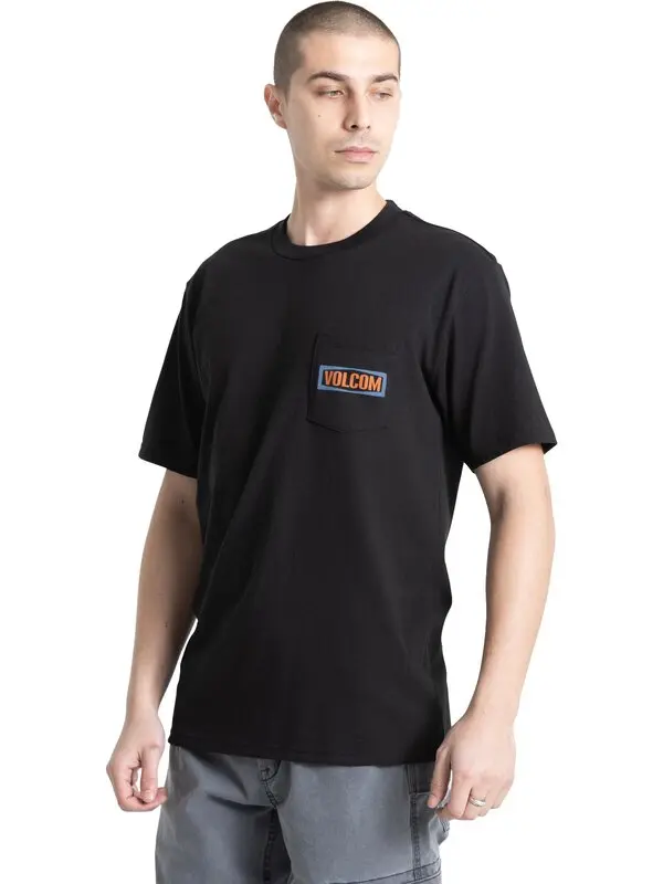 Volcom Warning Pocket Short Sleeve Tee - Black