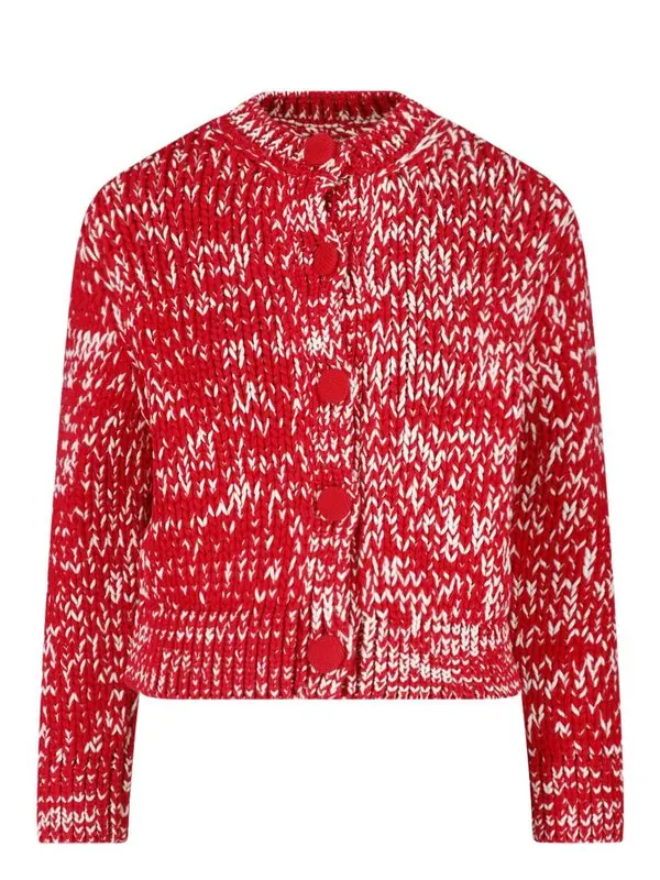 Dries Van Noten Cotton Blend Cardigan - Red
