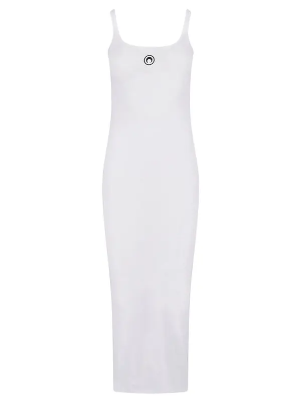 MARINE SERRE Logo Dress - White