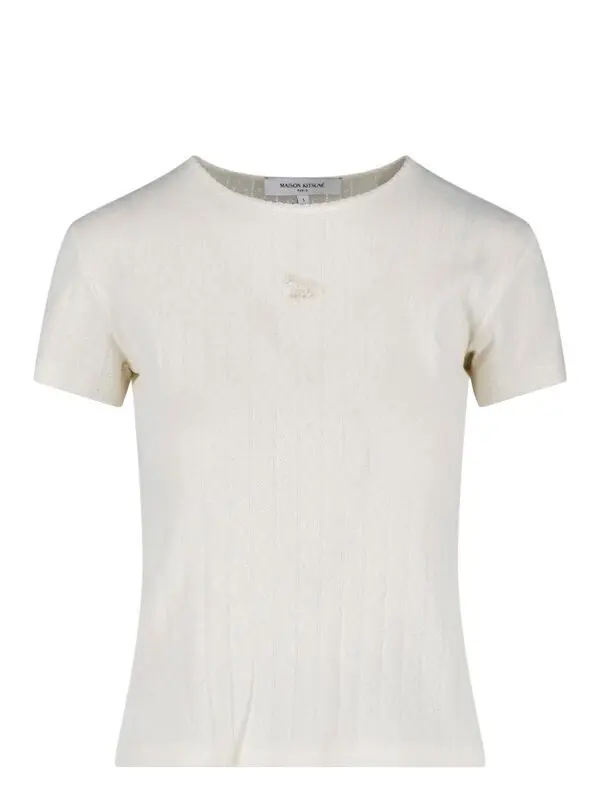 Maison Kitsuné Textured T-shirt - Cream