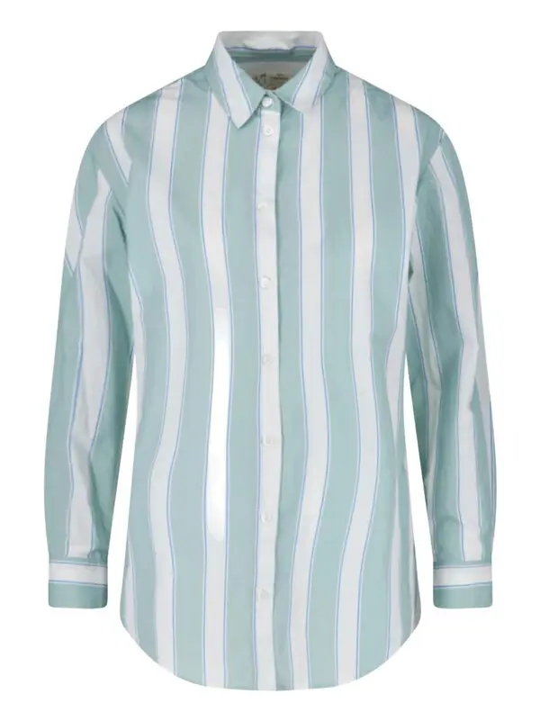 MC2 SAINT BARTH Brigitte Striped Shirt - Green