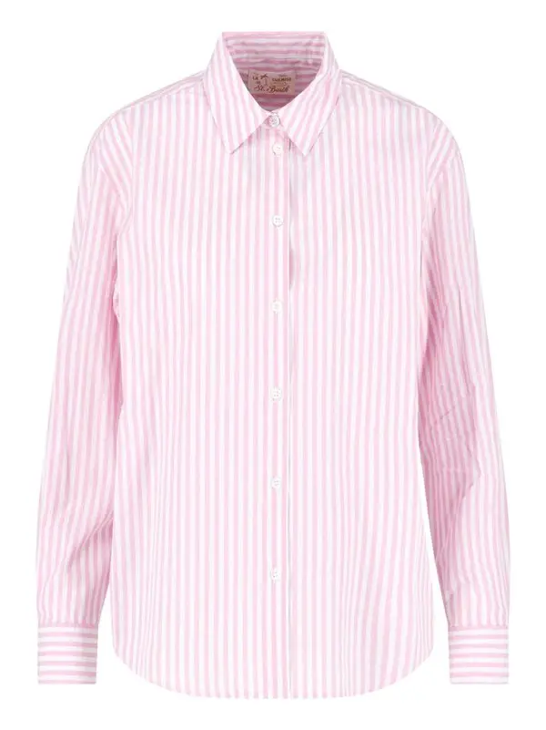 MC2 SAINT BARTH Brigitte Striped Shirt - Pink