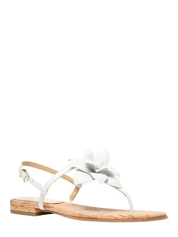 Michael Kors Jacie Thong Sandals - Optic White