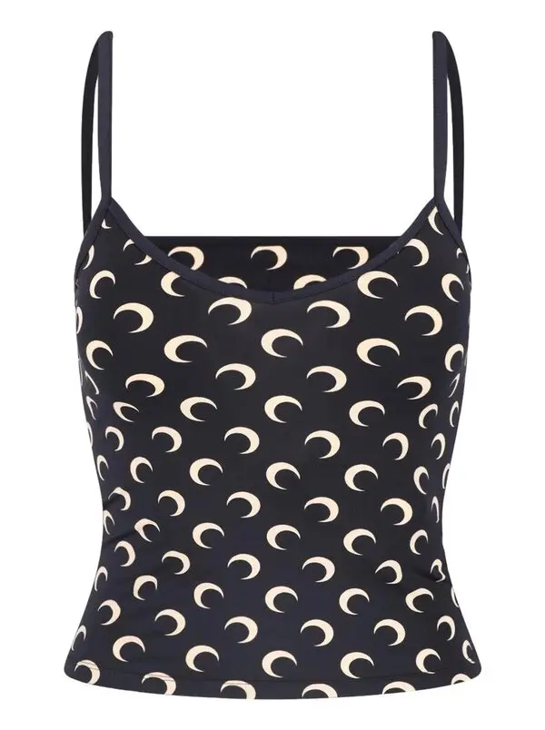 MARINE SERRE Monogram Top - Black
