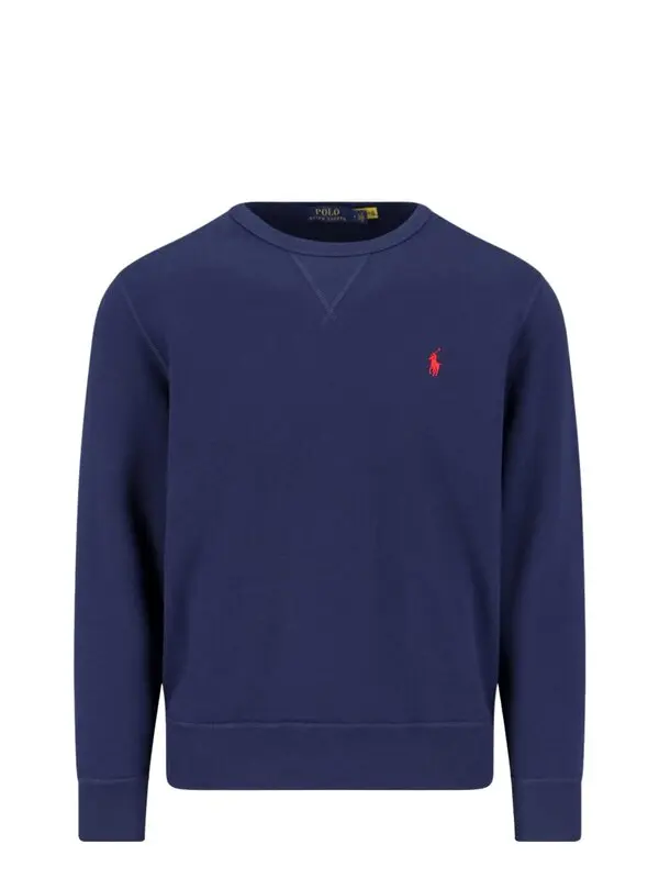 Polo Ralph Lauren Maison Kitsuné Crewneck Logo Sweatshirt - Blue