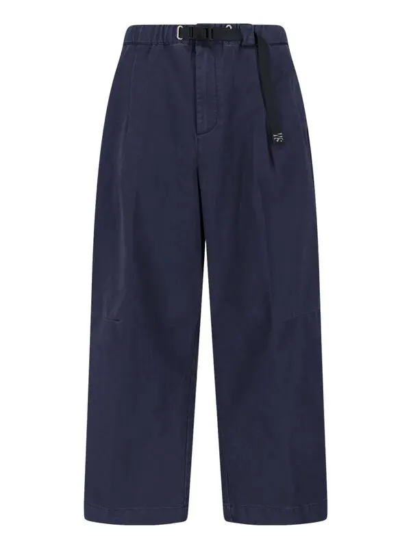 WHITE SAND Belted Pleated Pants - Blue