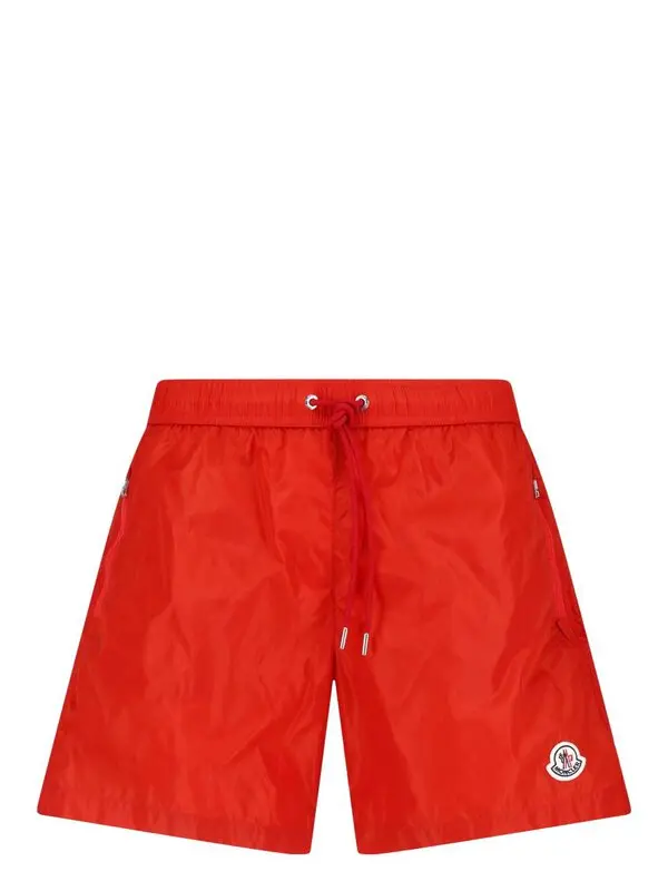 Moncler Logo Swimsuit - Red
