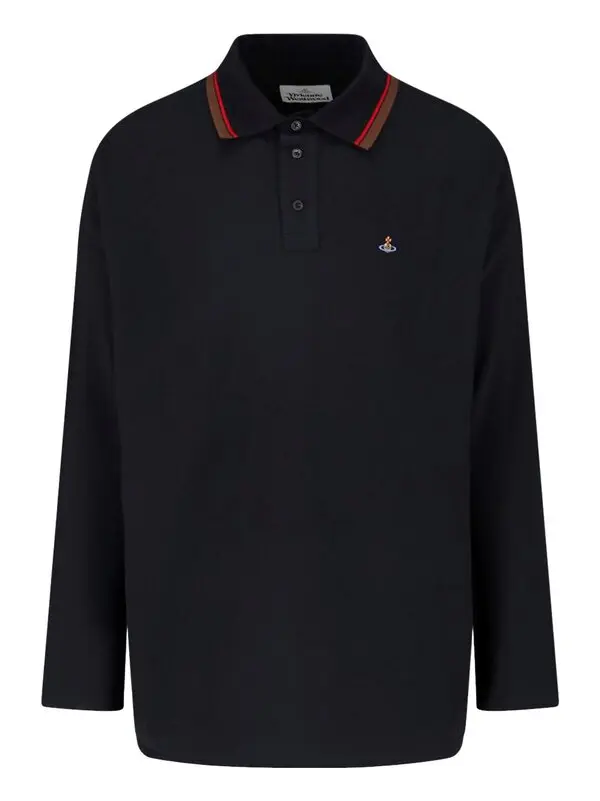 VIVIENNE WESTWOOD Cotton Piqué Polo - Black