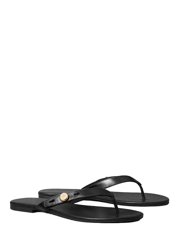 Tory Burch Romy Thong Sandals - Perfect Black