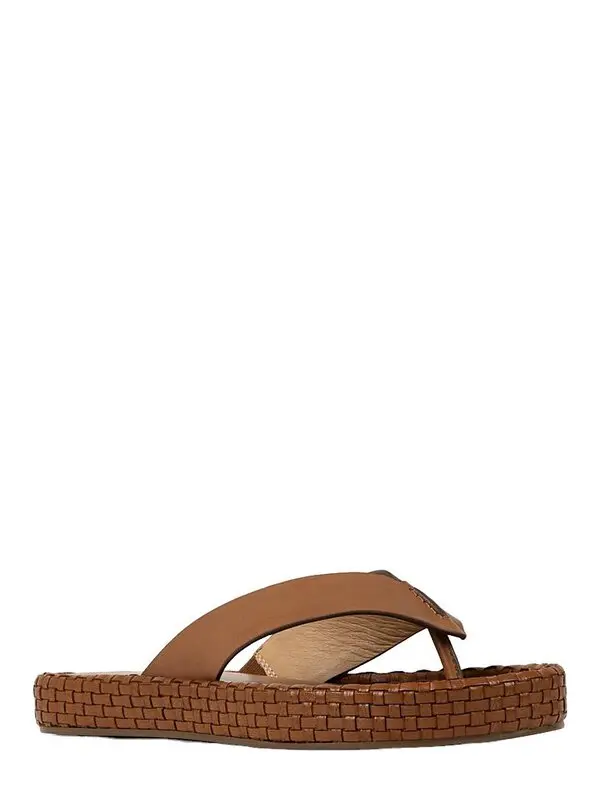 DONALD PLINER Thong Platform Sandals - Tobacco