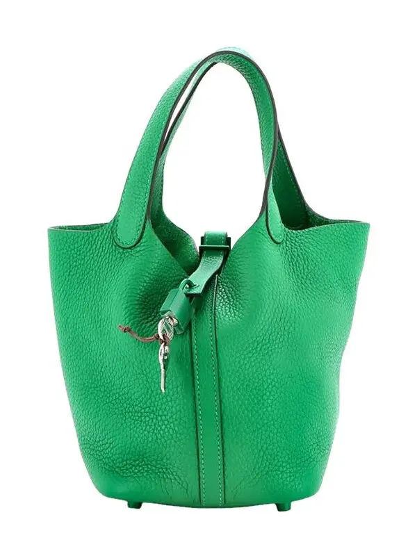 Hermès Pm Picotin Lock Bag Clemence - Green
