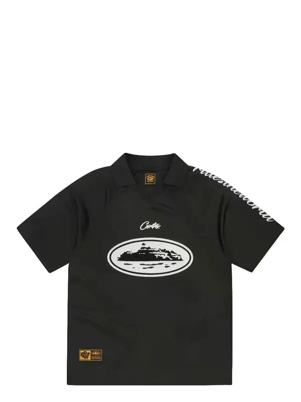 CORTEIZ Alcatraz Graphic Panelled Jersey - Black