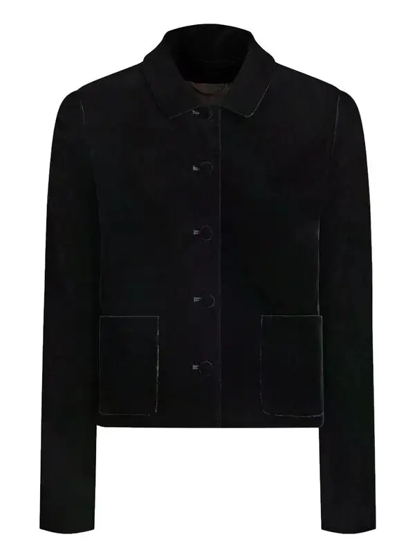12 STOREEZ Velvet Sofia Jacket - Black