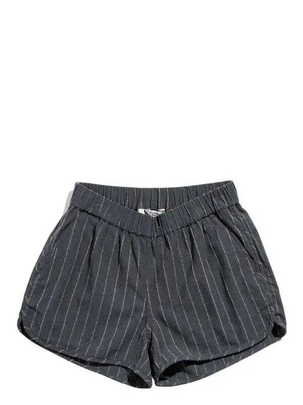 Bridge & Burn Luca Track Short - Charcoal Stripe