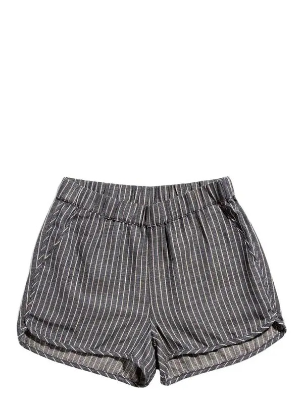 Bridge & Burn Luca Track Short - Denim Herringbone Stripe