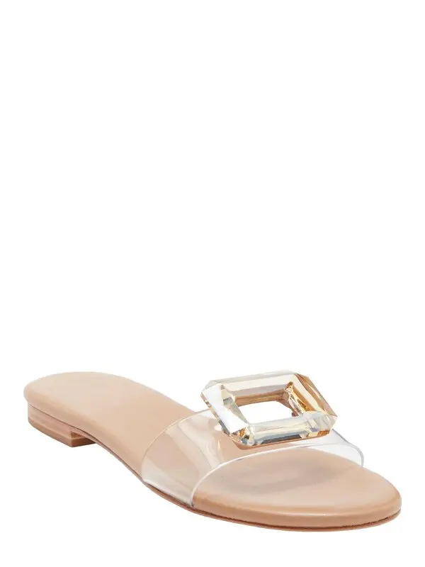 CECILIA NEW YORK Phillis Transparent Slide Sandal - Beige
