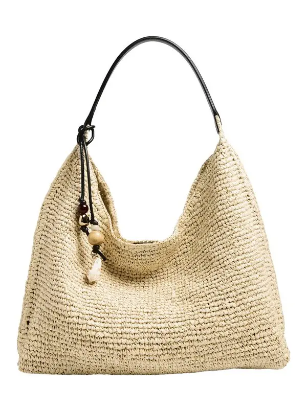 Madewell The Mylie Raffia Shoulder Bag - Natural Multi