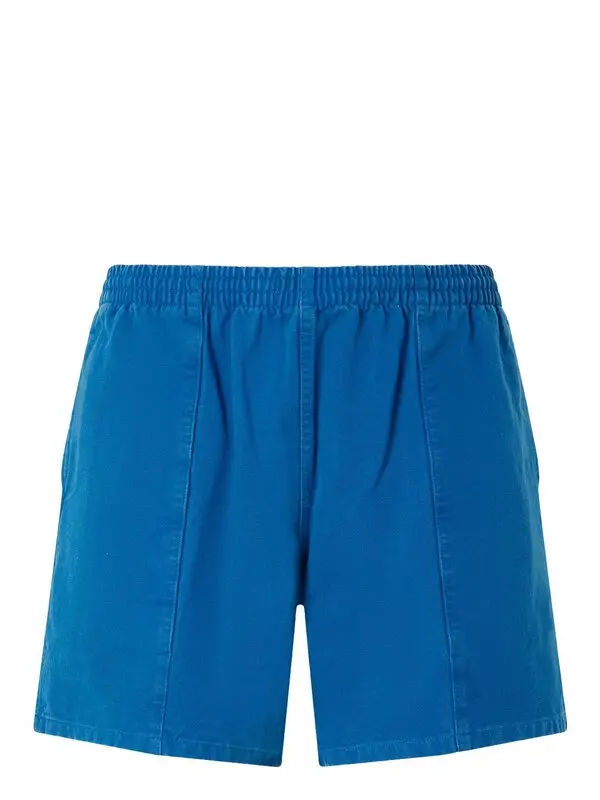 NOAH Straight-leg Cotton-canvas Shorts - Blue