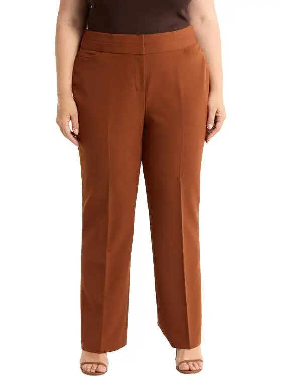 TAHARI ASL Bell Bottom Trousers - Cinnamon