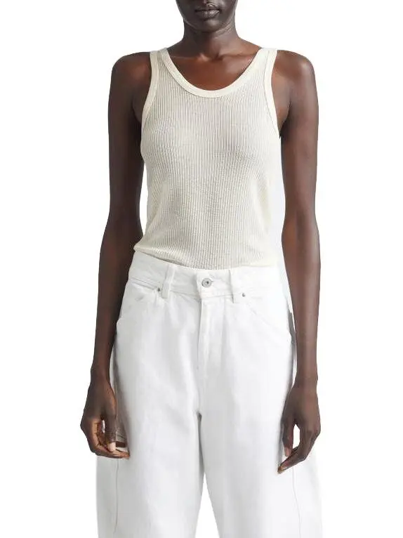 LEMAIRE Ribbed Scoop Neck Tank - Jasmine