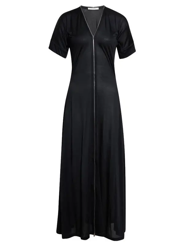 LEMAIRE Jersey Zip Maxi Dress - Urchin