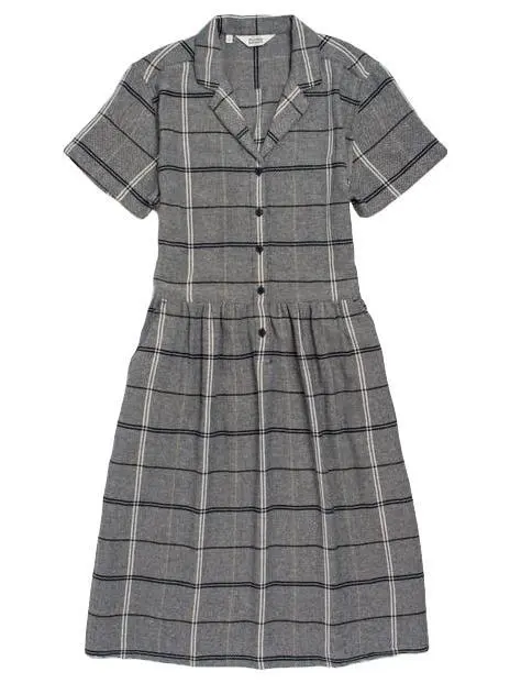 Bridge & Burn Ruby Shirt Dress - Overcast Grid