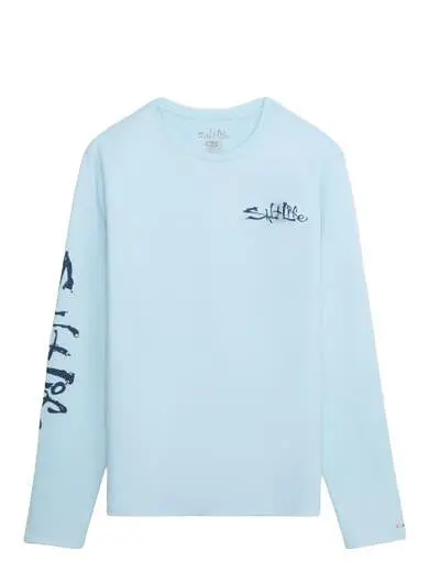 SALT LIFE Salt Water Perforated Tee - Aquamarine