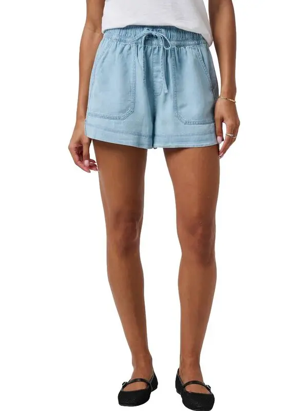 Travis Mathew Chambray Drawstring Shorts - Vintage Light Wash