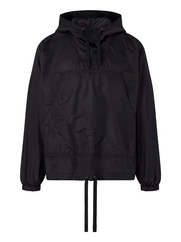 BEAMS Wool-blend Hooded Jacket - Black
