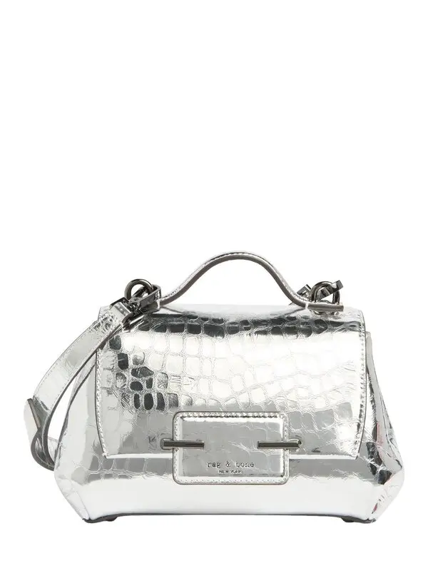 Rag & Bone Realm Flap Crossbody Bag - Silver