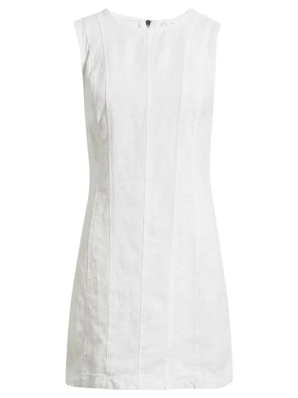 Bella Dahl Seamed Linen Mini Dress - White