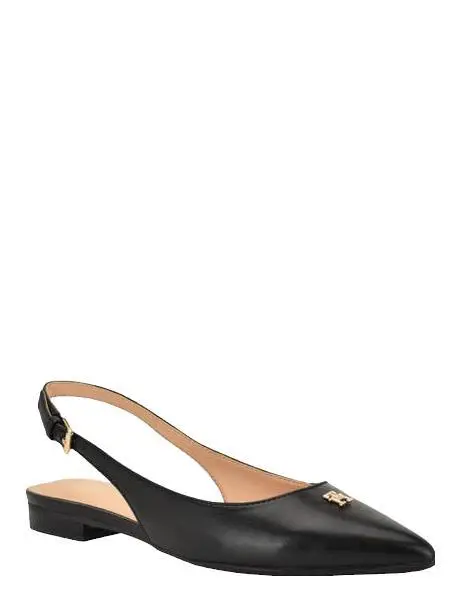 Tommy Hilfiger Velina Slingback Pointed Toe Flat - Black