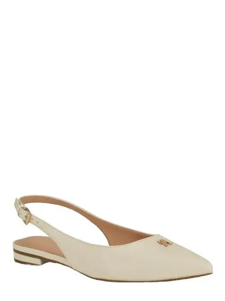 Tommy Hilfiger Velina Slingback Pointed Toe Flat - Ivory