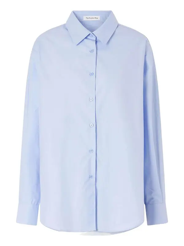 THE FRANKIE SHOP Peri Cotton-poplin Shirt - Light Blue