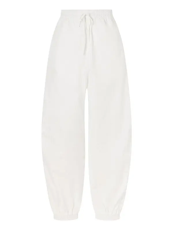 RÓHE Crinkled Cotton-blend Tapered Pants - White