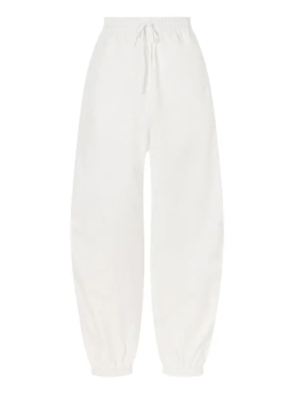 RÓHE Crinkled Cotton-blend Tapered Pants - White