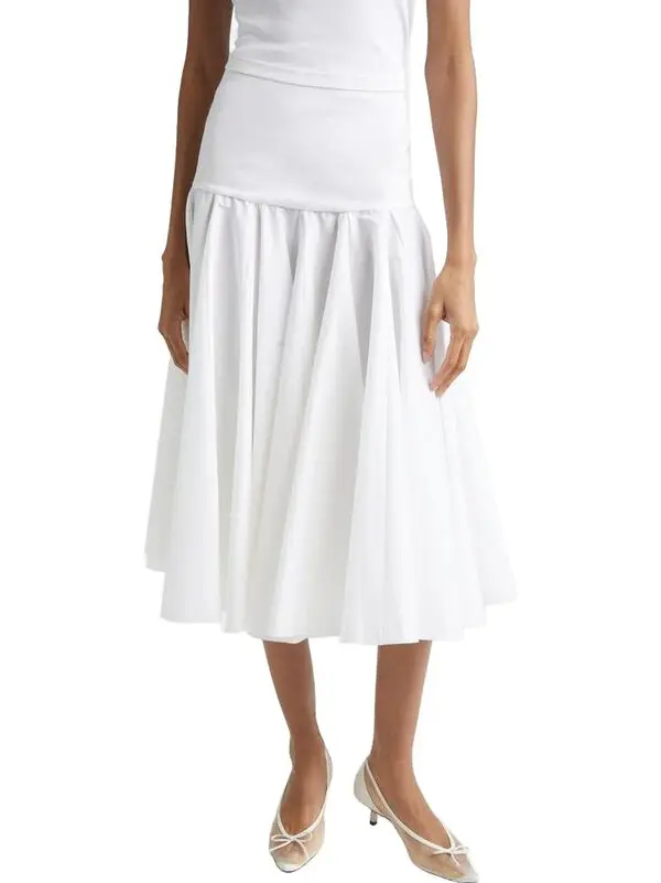 Jacquemus Le Jupon Asymmetric Midi Skirt - White
