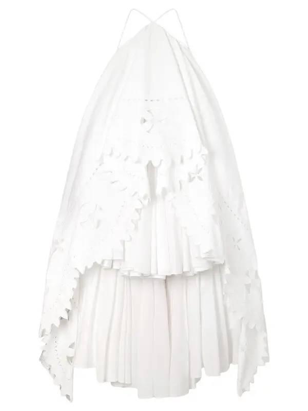 Jacquemus La Robe Provençale Embroidered Cotton Maxi Dress - White